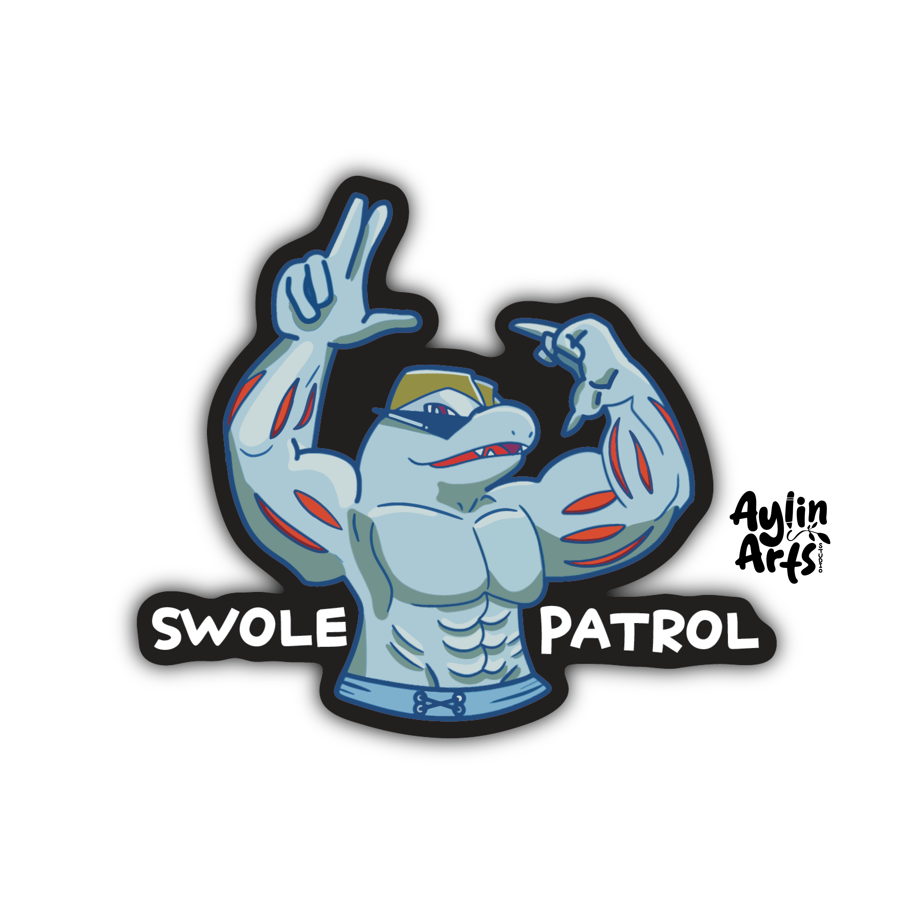 Swole Patrol Choke • Matte Vinyl Sticker | Aylin Arts Studio