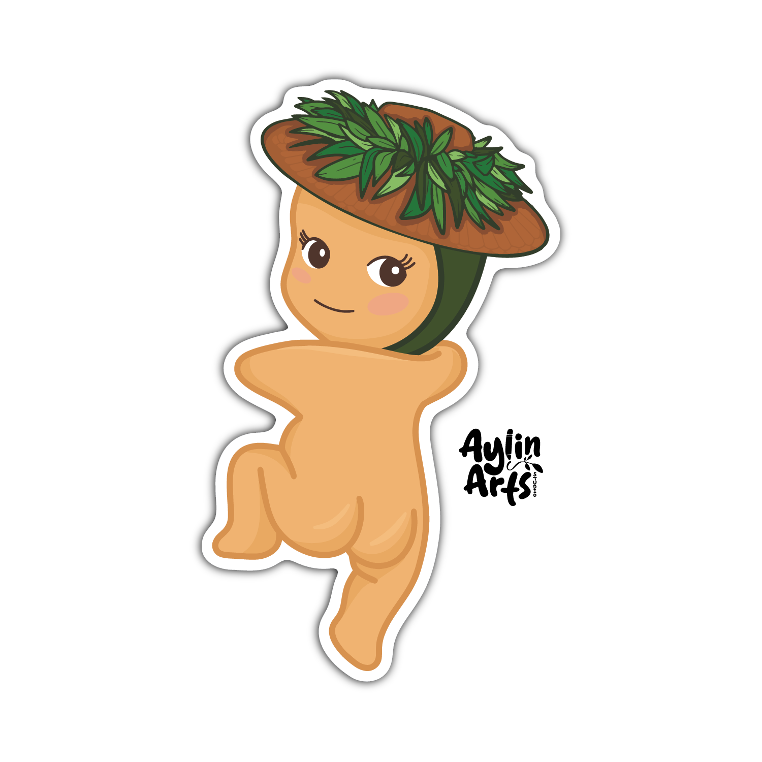 Pāpale Bebeh • Matte Vinyl Sticker | Aylin Arts Studio